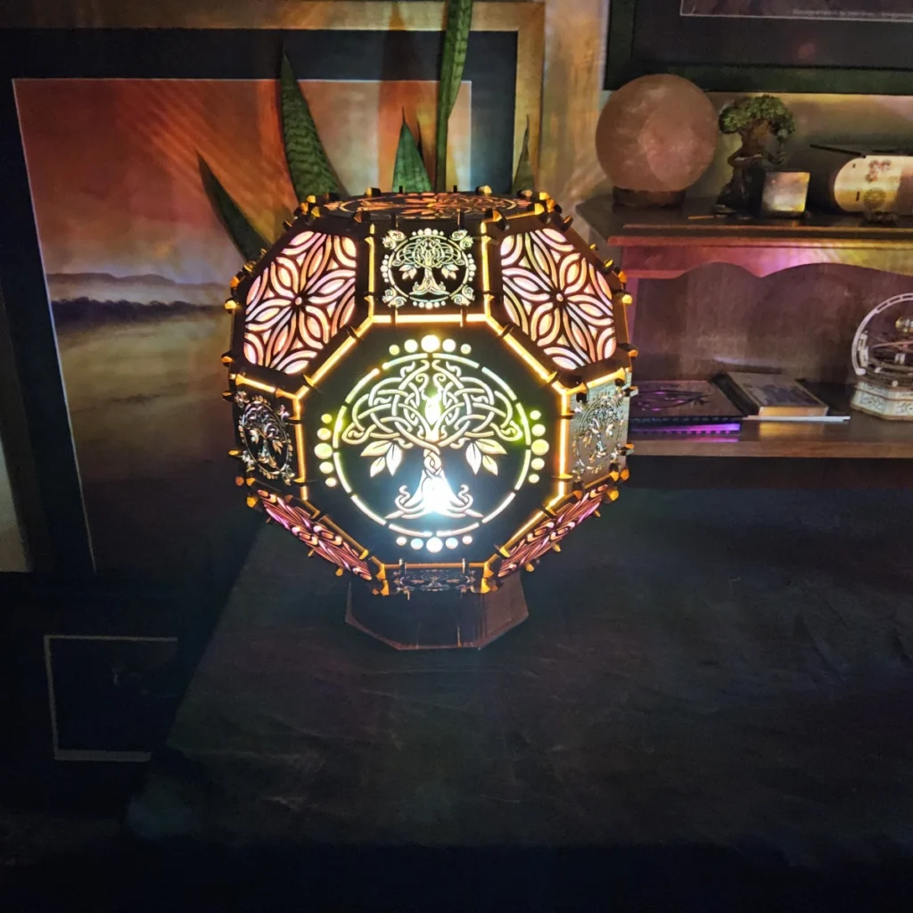 Tree of Life Sacred Geometry Lamp - Divine Designs